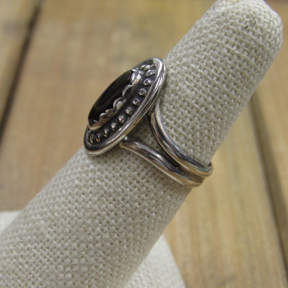 Vintage Sterling Silver Shadow Box Fire Agate Ring Si… - Gem