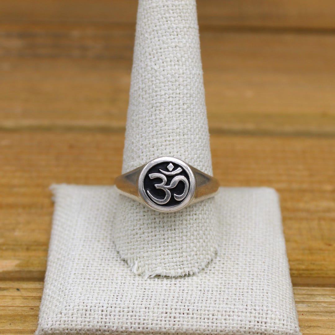 Vintage Sterling Silver Om Symbol Ring Size 11 - Etsy