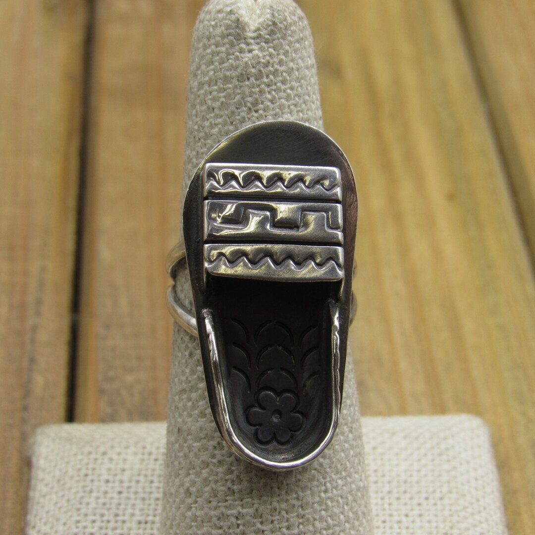 Vintage Sterling Silver Sandal Ring Size 7.25 - Etsy