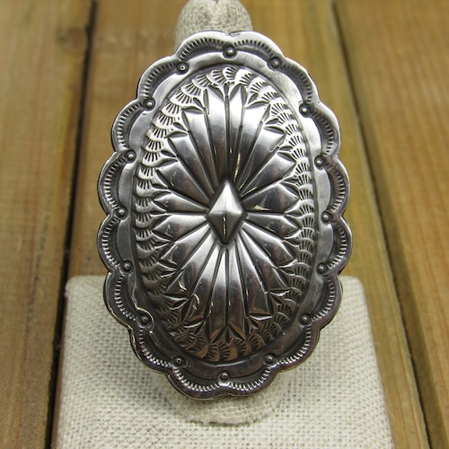 Sterling Silver Concho Ring Sterling Silver Statement Ring - Etsy