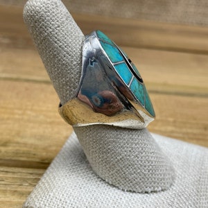 Heavy Vintage Sterling Silver Turquoise Hummingbird Ring Size 8 - Etsy