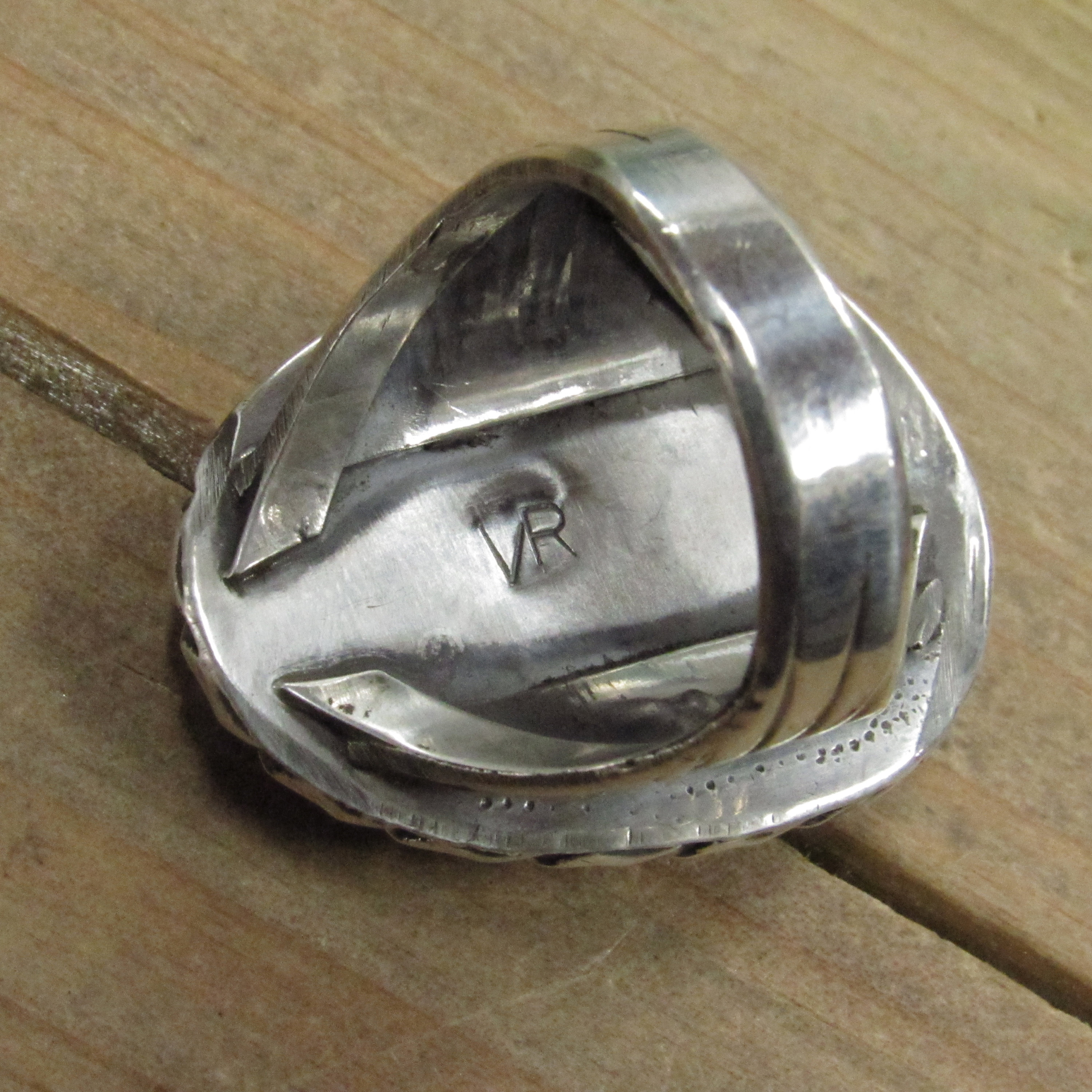 Large Vintage Sterling Silver Turquoise Ring Size 10.25 - Etsy