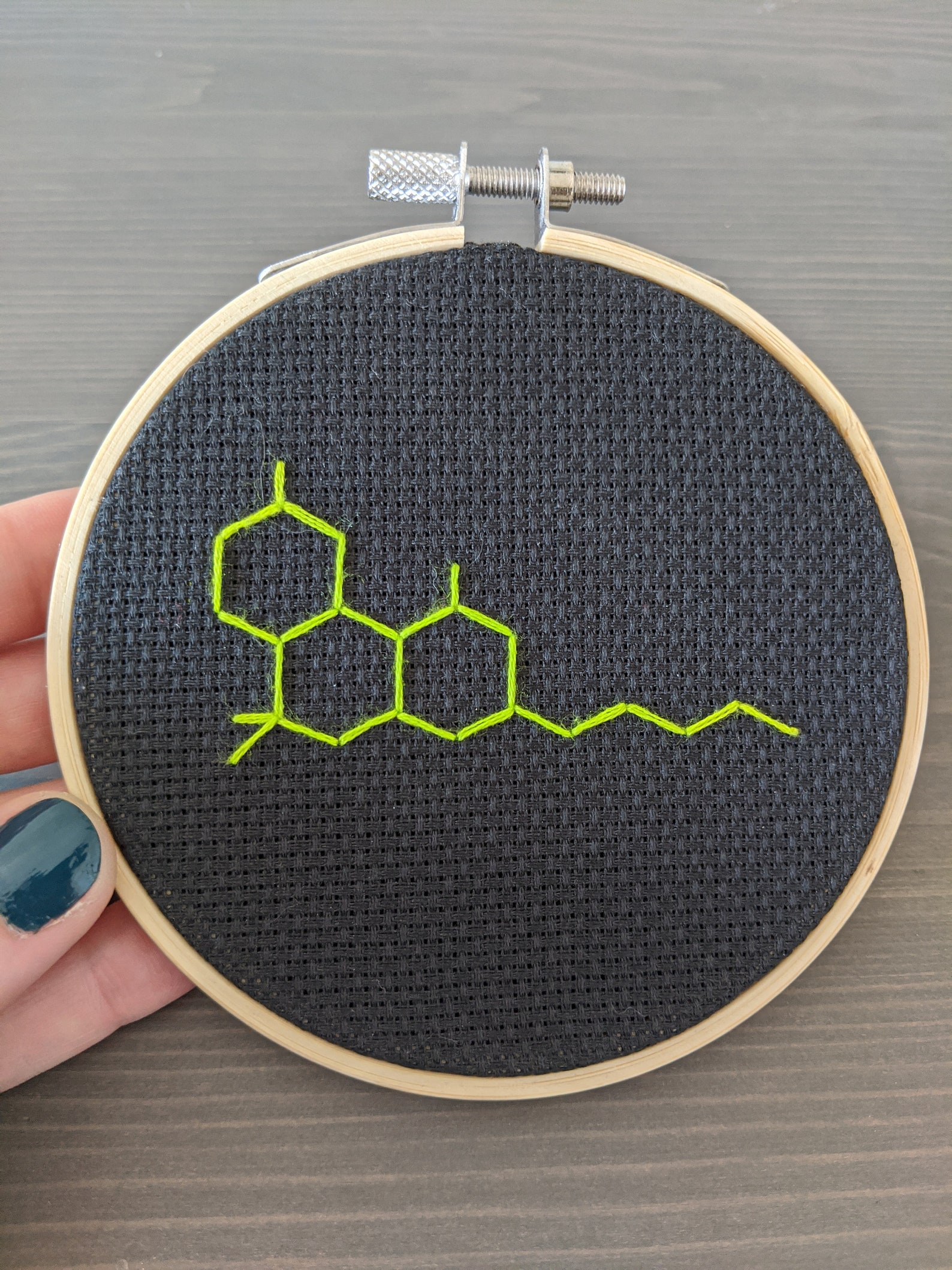 Cross Stitch Pattern Weed THC Molecule - Etsy