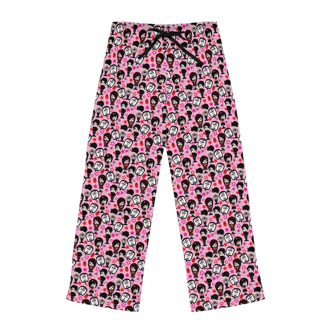 Emo Goth Pajama Pants | Valentine Pattern, Heart Print - Etsy