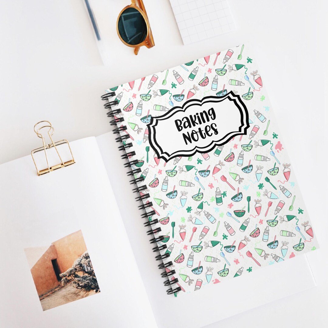 Baking Notes Spiral Notebook: Recipe Keeper, Kitchen Journal - Etsy