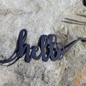 Metal Hello Sign | Metal Wall Art | Front Porch Sign | Metal Art |metal ...