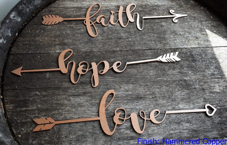 Inspirational Metal Arrows Believe Dream Hope Love - Etsy