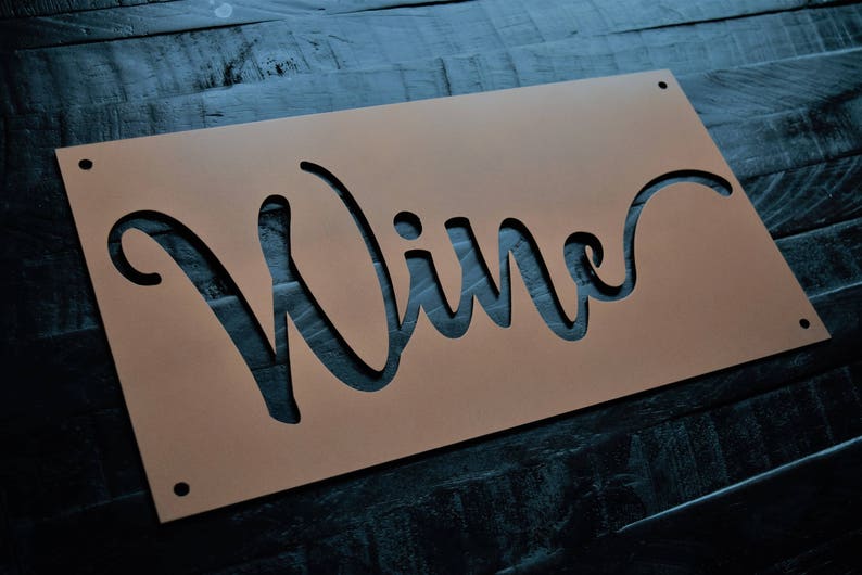 Metal Wine Sign Vineyard Drink Wine Wine Glass Red - Etsy