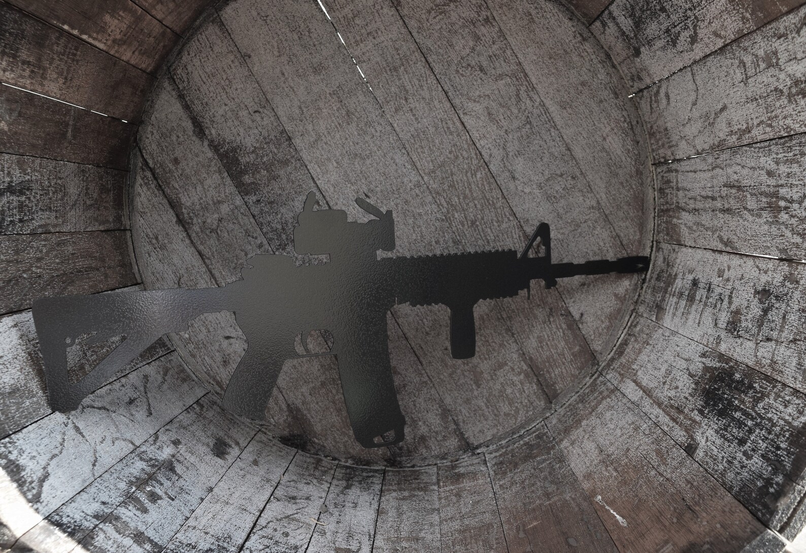 AR-15 Metal Gun Sign | Custom Metal Wall Art | Military Sign | Firearm ...