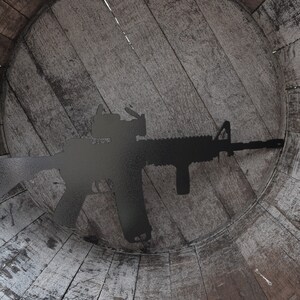AR-15 Metal Gun Sign | Custom Metal Wall Art | Military Sign | Firearm ...