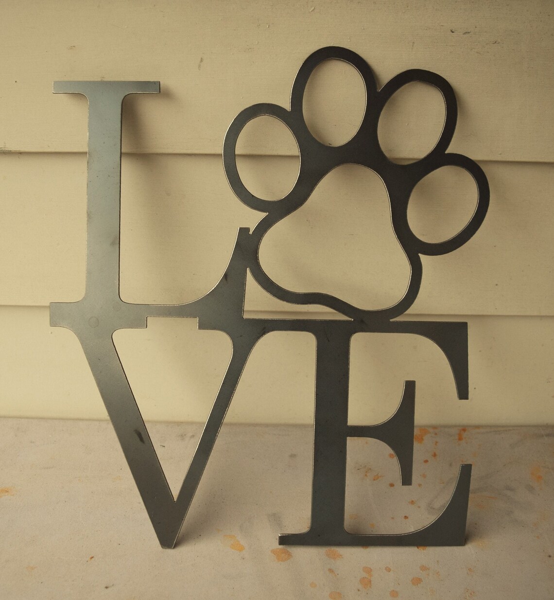 Love Dogs Paw Sign Dog Sign Puppy Sign Metal Dog Paw | Etsy