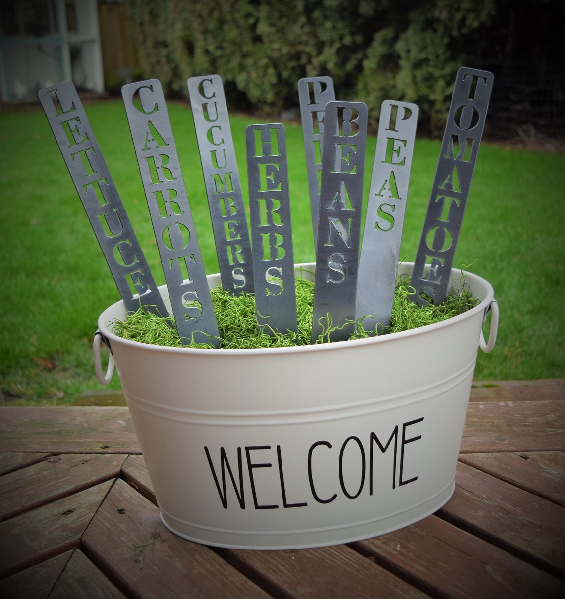 Individual Metal Garden Markers: Plant Herb Vegetable Stakes - Etsy