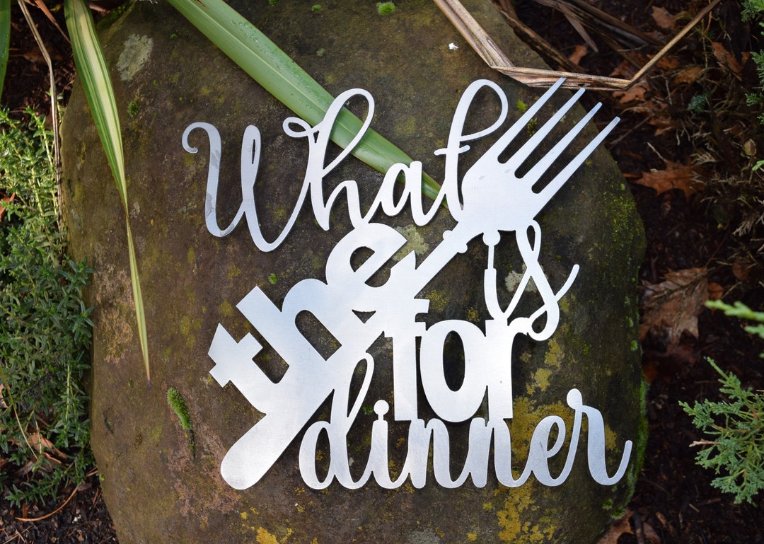 What the Fork is for Dinner | Kitchen Sign | Dinner Sign | Restaurant ...