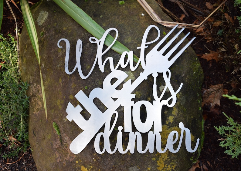 What the Fork is for Dinner Kitchen Sign Dinner Sign - Etsy