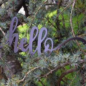 Metal Hello Sign | Metal Wall Art | Front Porch Sign | Metal Art |metal ...