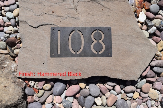 Metal Horizontal Home Address Sign Modern Font Personalized | Etsy