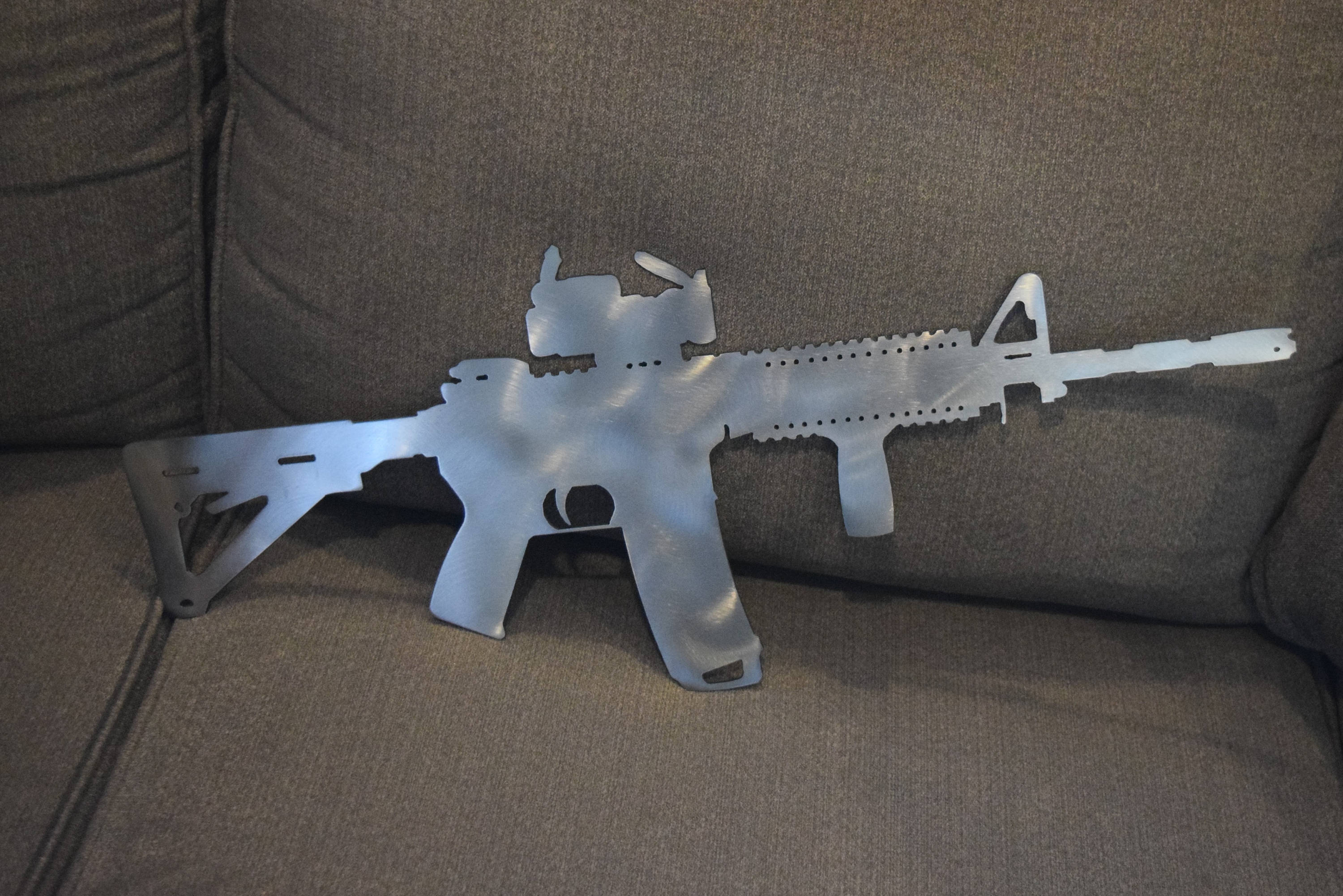 AR-15 Metal Gun Sign Custom Metal Wall Art Military Sign | Etsy