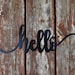 Metal Hello Sign Metal Wall Art Front Porch Sign Metal Art metal Wall ...