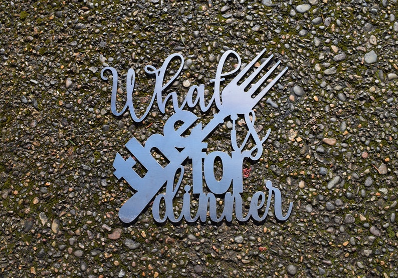 What the Fork is for Dinner Kitchen Sign Dinner Sign - Etsy
