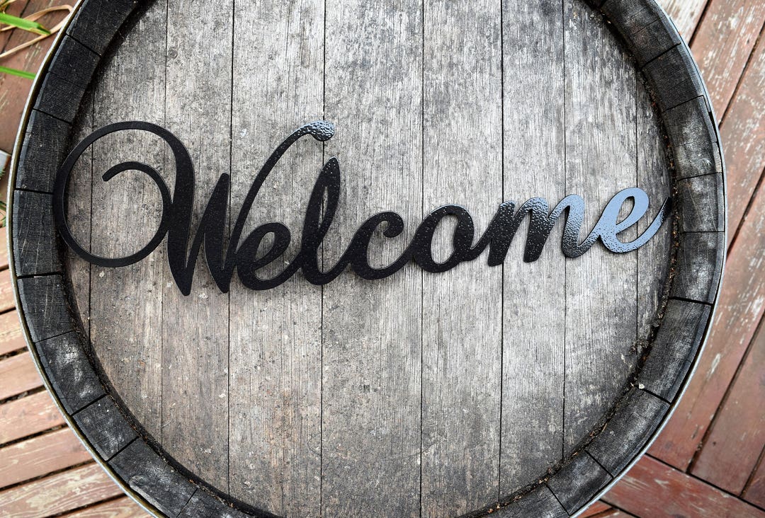 Metal Welcome Sign| Metal Wall Art| Monogram, Metal Art| Metal Wall ...