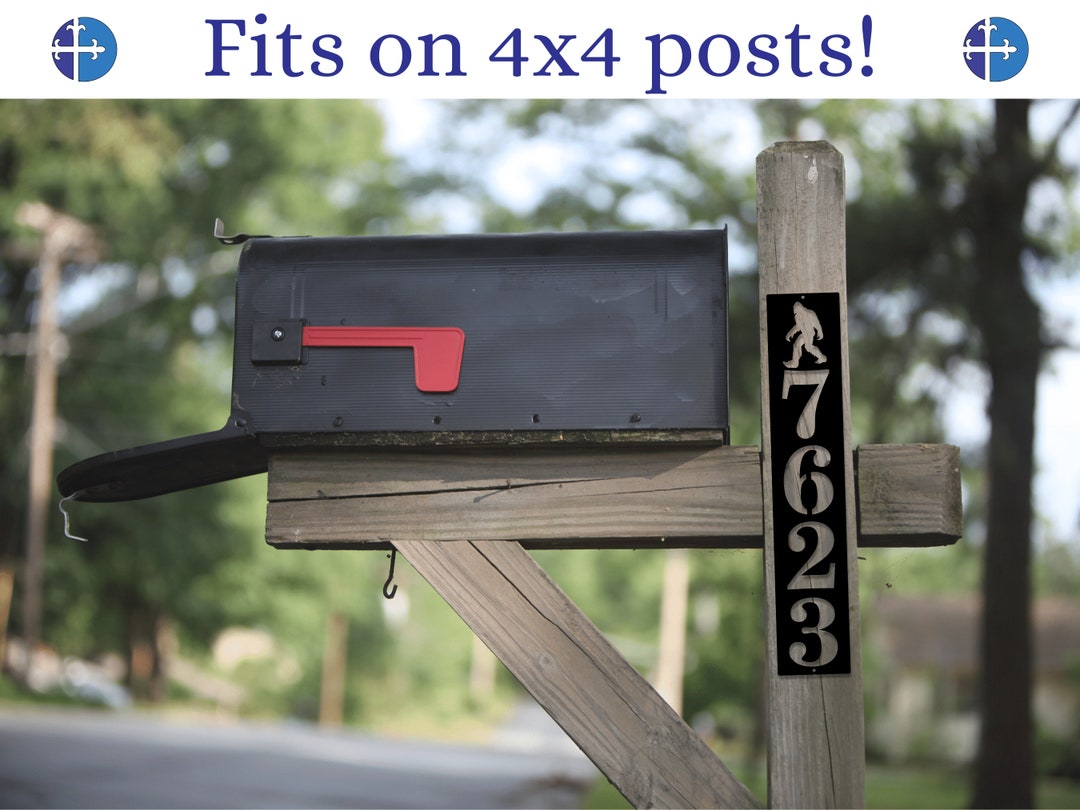 3 Inch Sasquatch Metal Home Address Sign | Personalized House Number ...