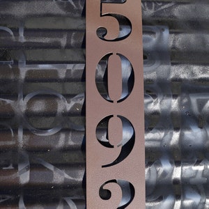 4.5" Metal Vertical Address Sign | Personalized House Number Plaque ...