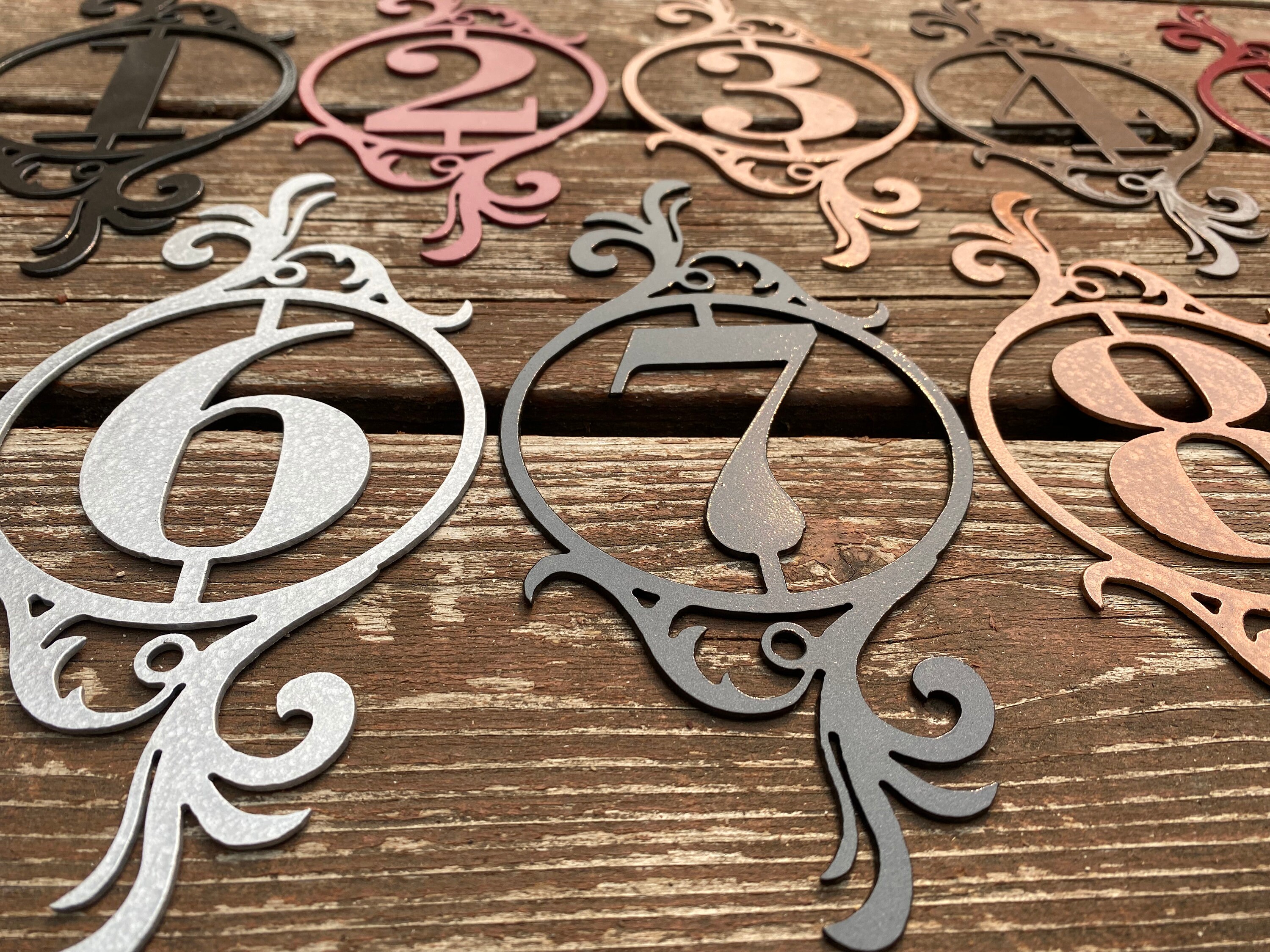 Address Numbers Monogram Address Sign Metal Address Sign | Etsy