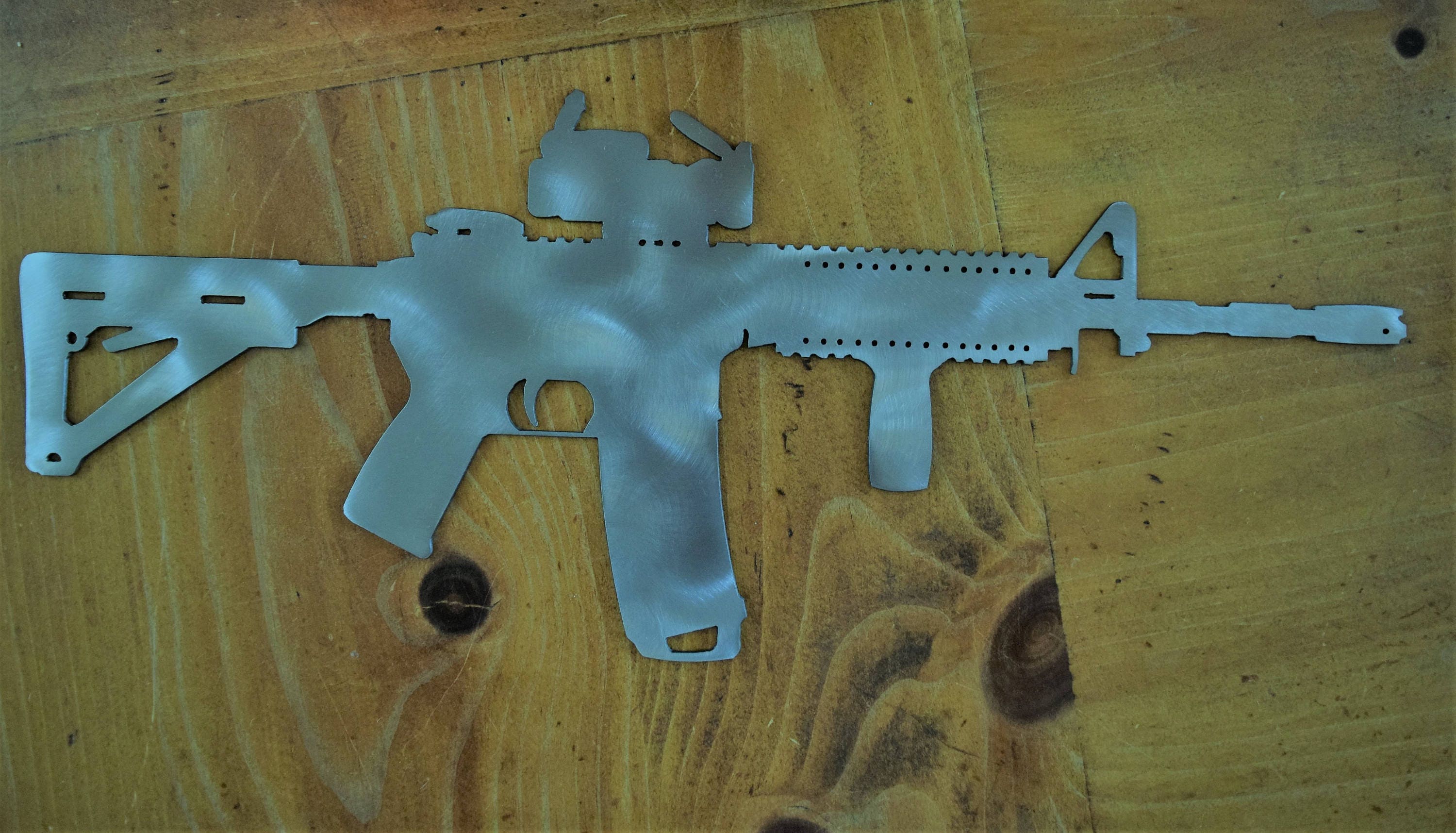 AR-15 Metal Gun Sign Custom Metal Wall Art Military Sign | Etsy