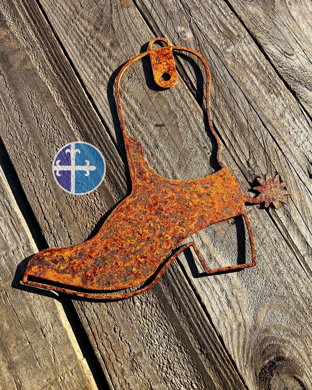Metal Cowboy Boot Wall Art: Rustic Farmhouse Sign - Etsy