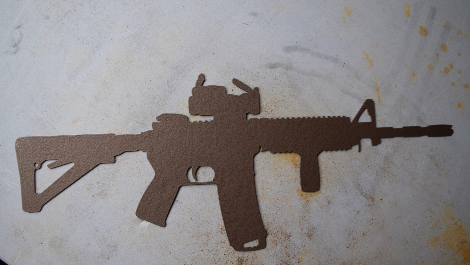 AR-15 Metal Gun Sign | Custom Metal Wall Art | Military Sign | Firearm ...