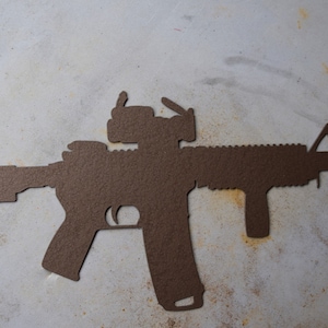 AR-15 Metal Gun Sign | Custom Metal Wall Art | Military Sign | Firearm ...