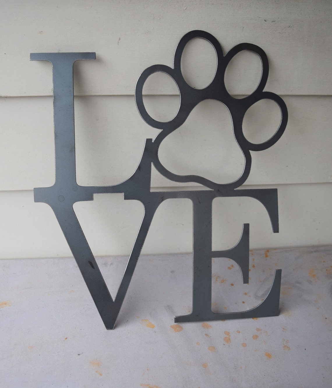 Love Dogs Paw Sign Dog Sign Puppy Sign Metal Dog Paw | Etsy