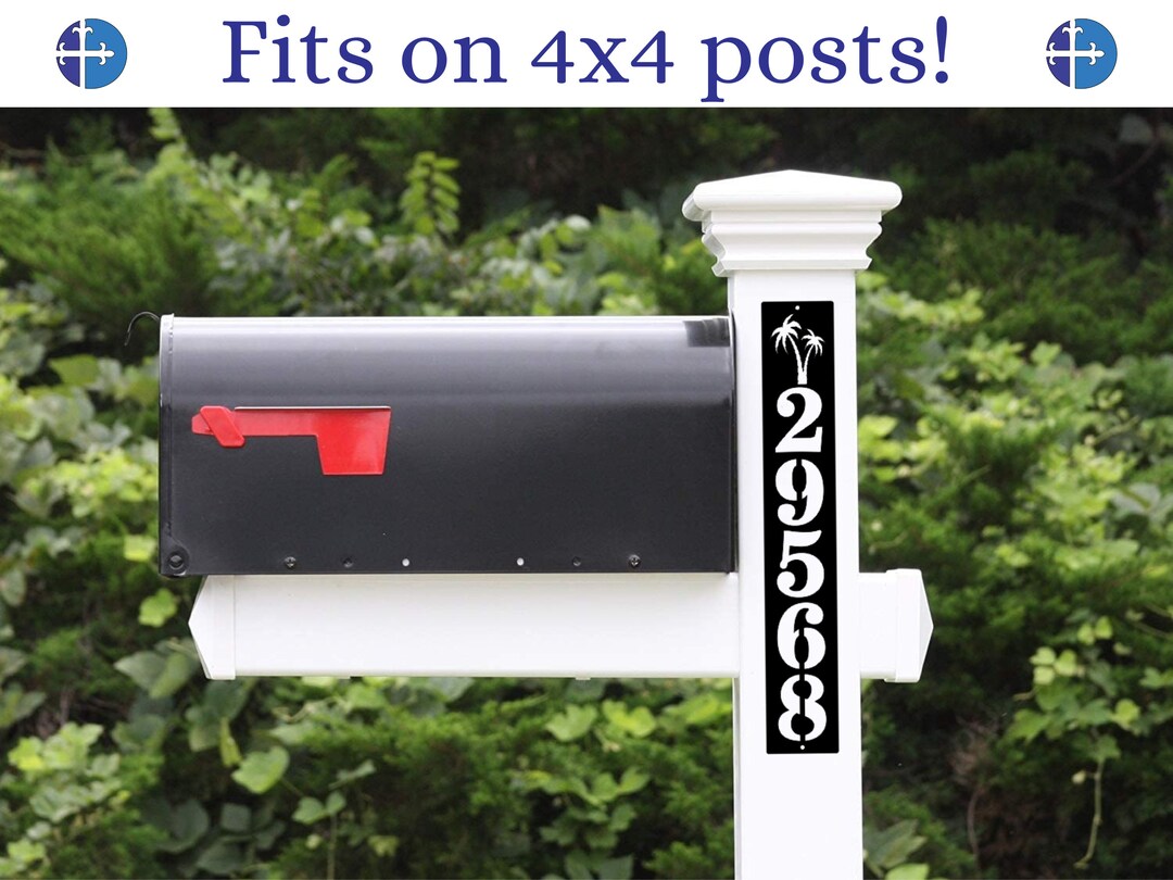 3 Inch Palm Tree Metal Home Address Sign, Personalized House Number ...