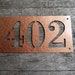 Metal Horizontal Home Address Sign Personalized House Number Plaque ...