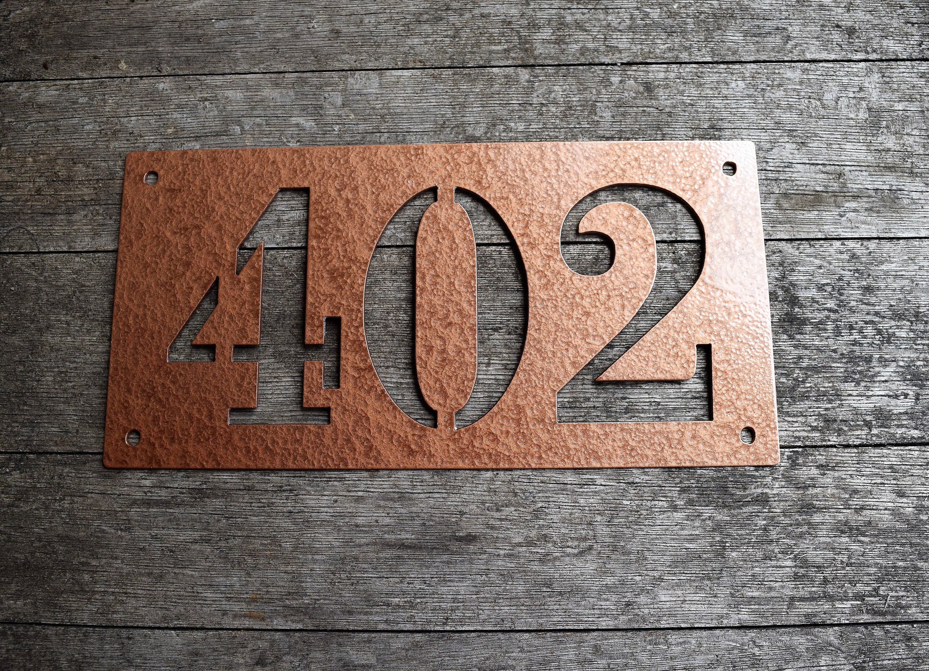 Metal Horizontal Home Address Sign Personalized House Number | Etsy