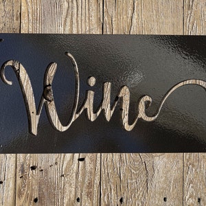 Metal Wine Sign | Vineyard | Drink Wine | Wine Glass | Red Wine ...