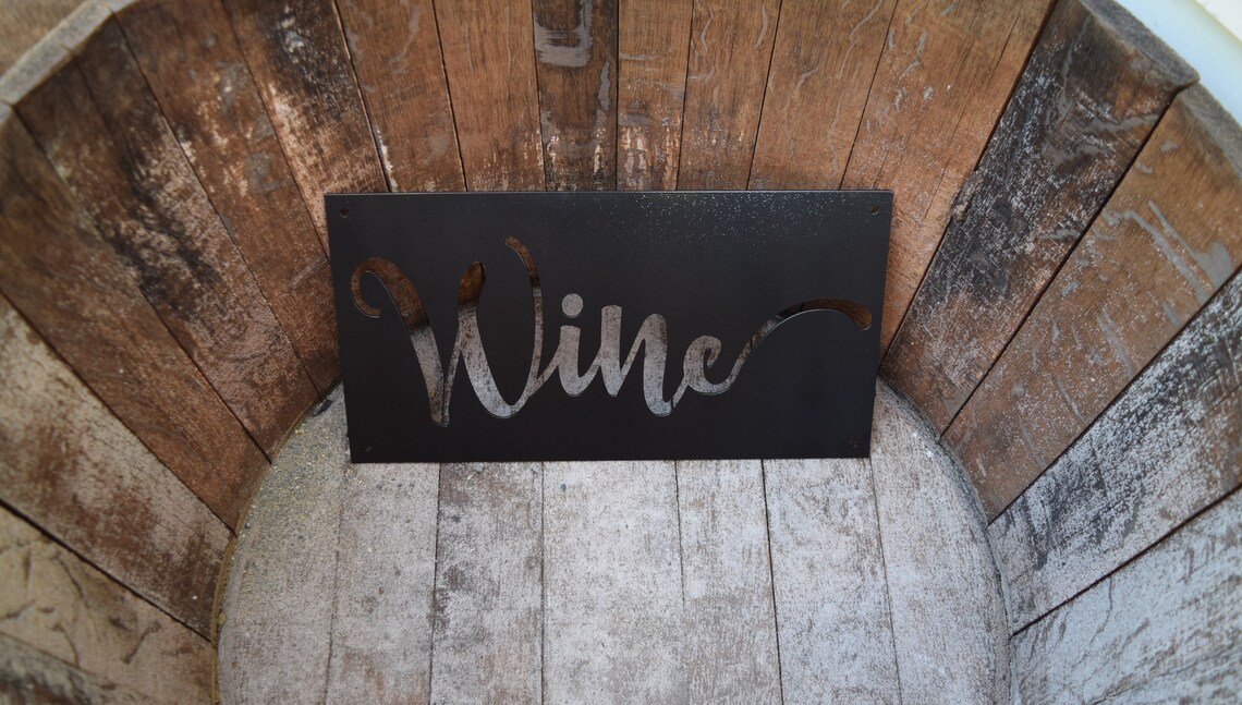 Metal Wine Sign Vineyard Drink Wine Wine Glass Red - Etsy
