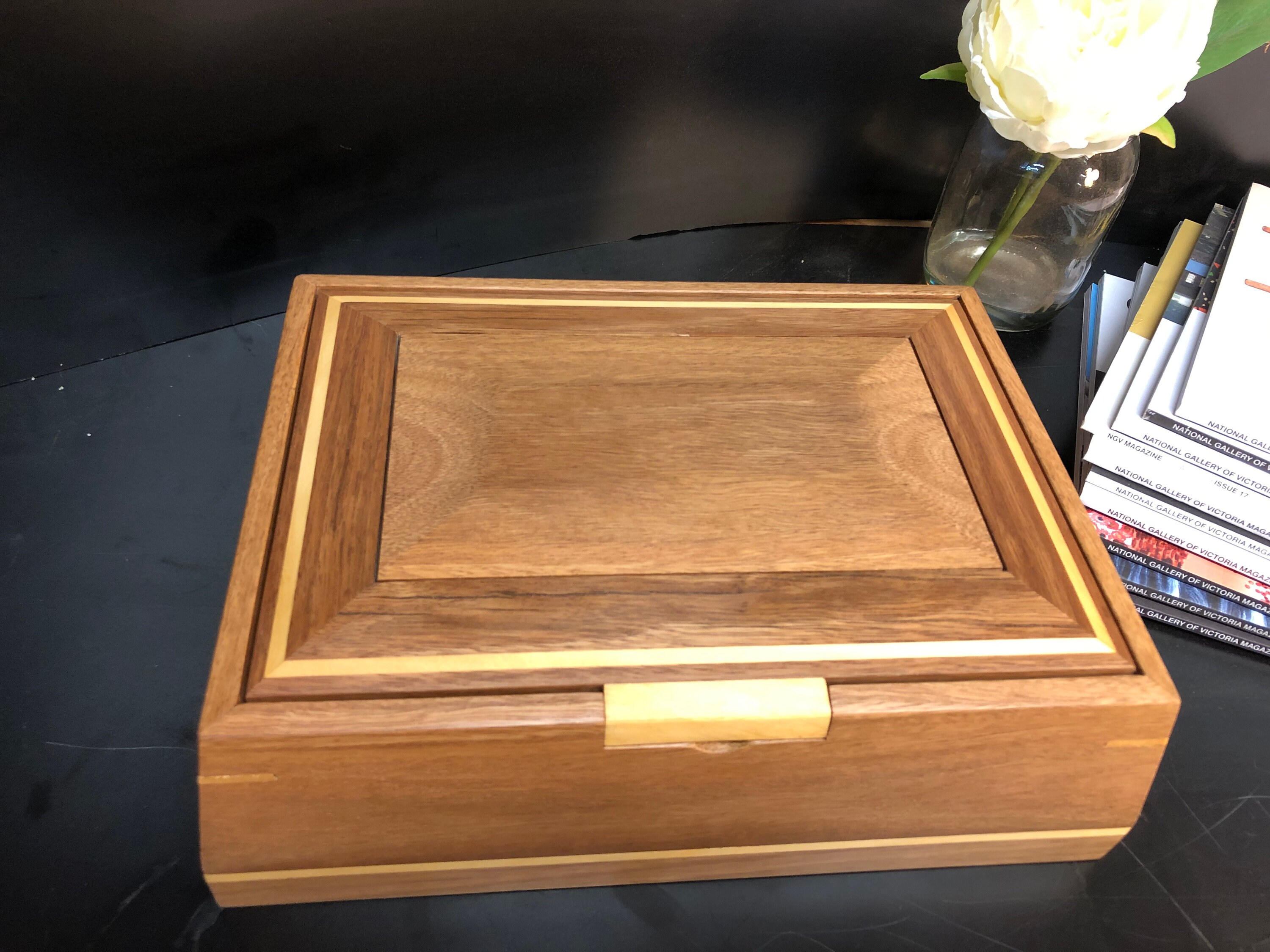 Contemporary Bevelled Timber Box American Walnut and Huon Pine - Etsy ...