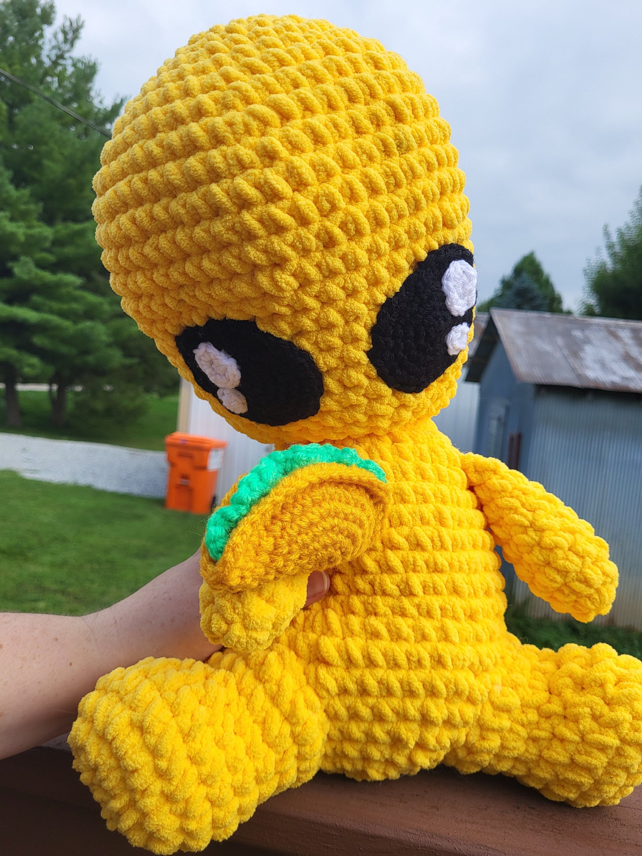 Extra Large Crochet Alien Plush Toy - Etsy