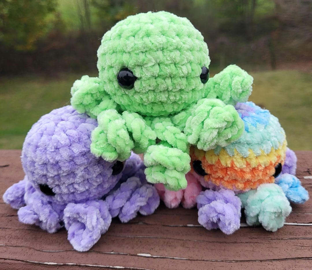 Crochet Pocket Octo Mini Octopus Plush - Etsy