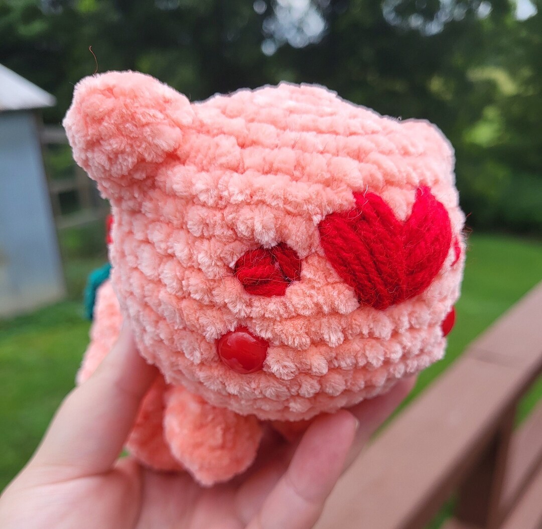 Crochet Bulbasaur Plush Pokedoll Pink Valentines - Etsy