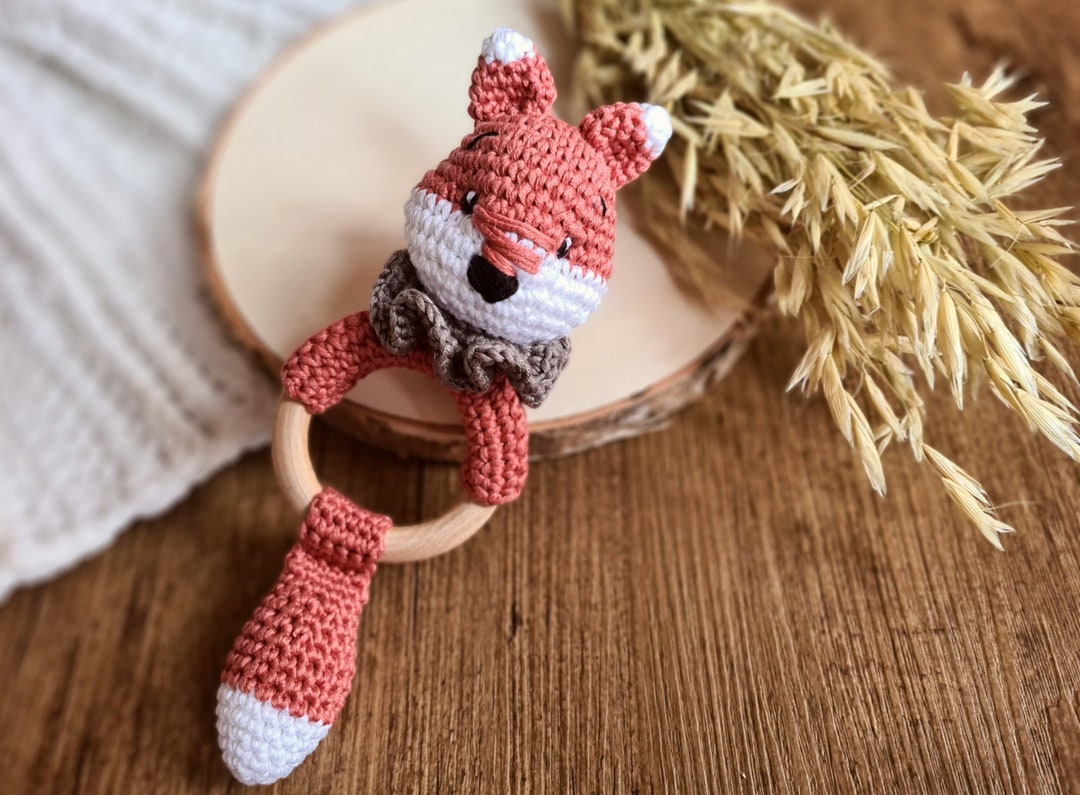 Crochet Instructions Grabbing Fox, Baby Rattle, Baby Toys, Forest ...