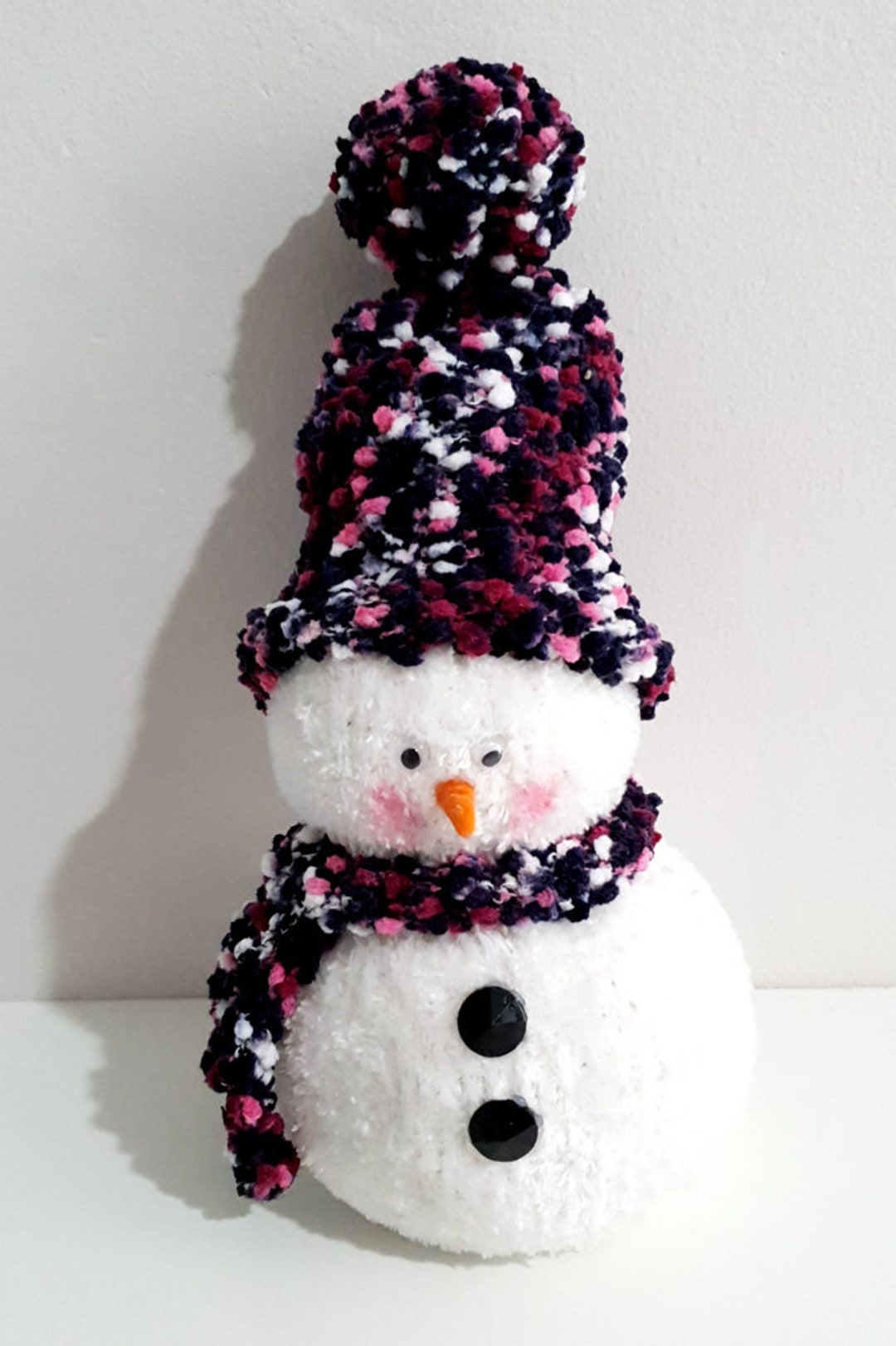Bespoke Handmade Raw Rice Filled Sock Snowman, Christmas Ornament - Etsy