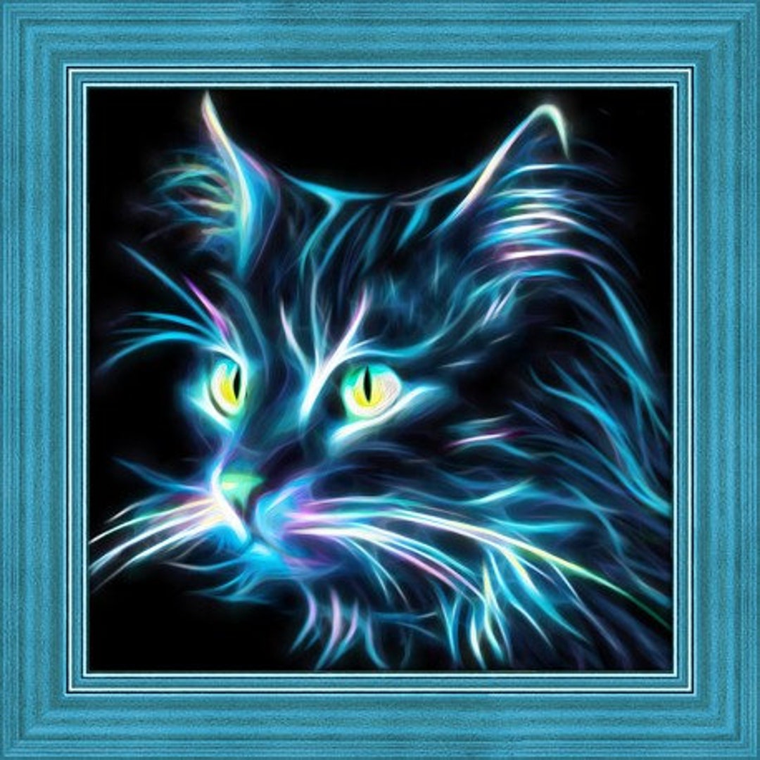 Diamond Painting Kit NEON CAT AZ-1709 - Etsy