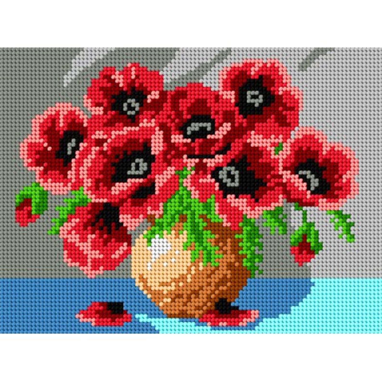 TAPESTRY CANVAS Bouquet of Poppies 18x24cm 1298F - Etsy
