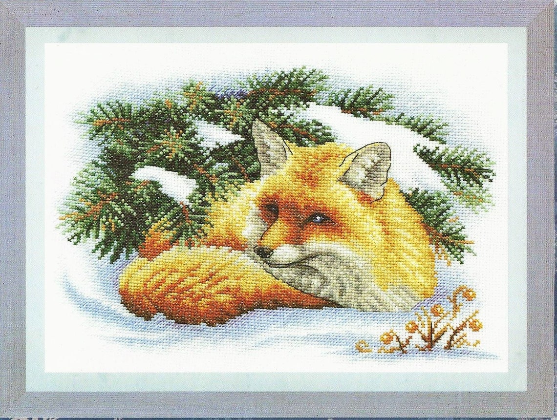 Cross Stitch Kit Little Fox J-0893 - Etsy