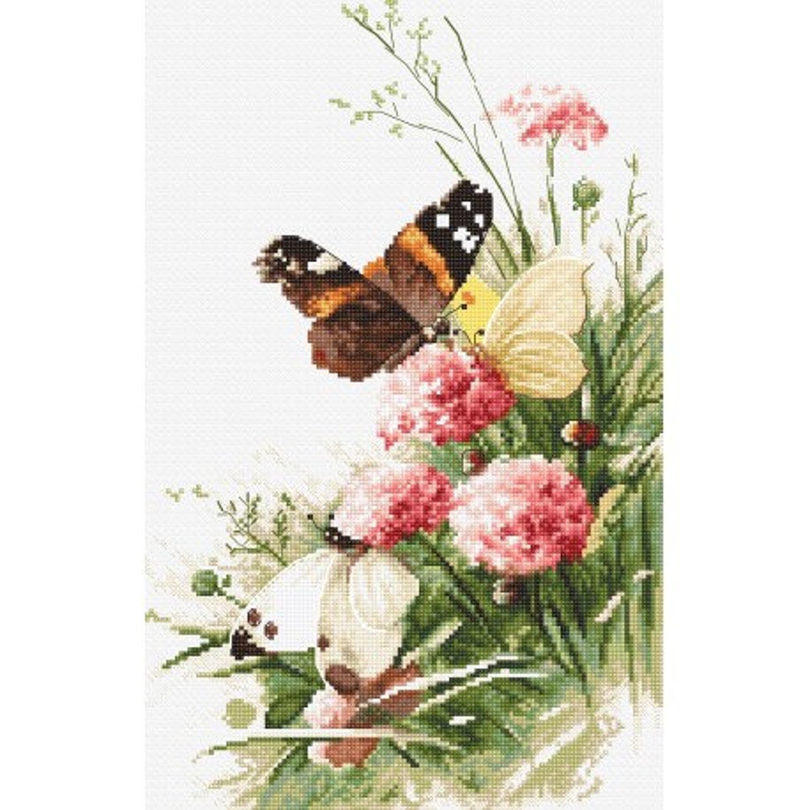 Cross Stitch Kit Butterflies in the Field LETI 938 - Etsy