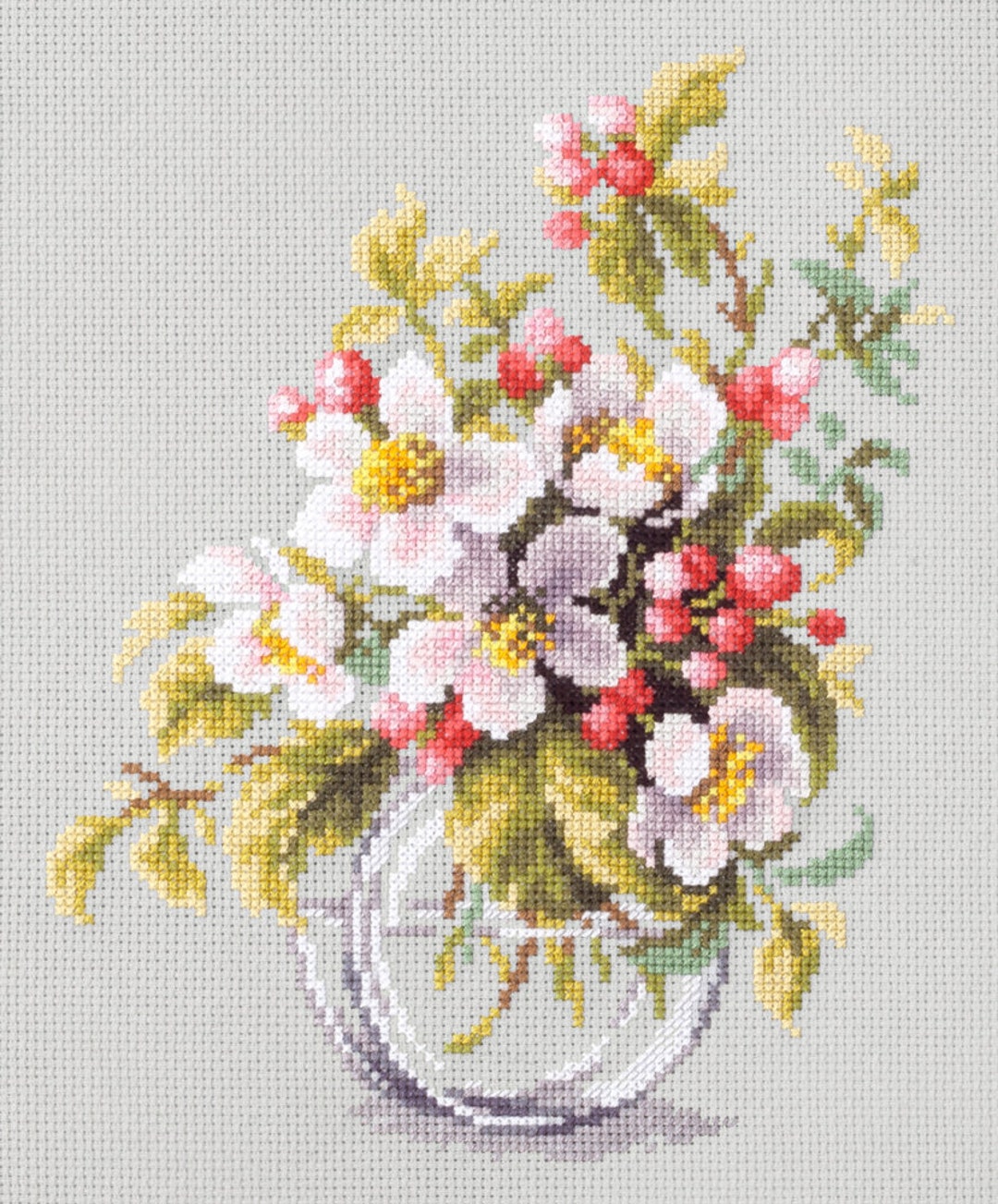 Cross Stitch Kit Blooming Apple Tree Art. 100-011 - Etsy