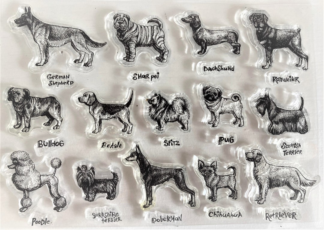 Dogs Stamp Animal Transparent Silicone Clear Stamp - Etsy UK