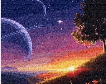 Space Paint by Numbers - Etsy